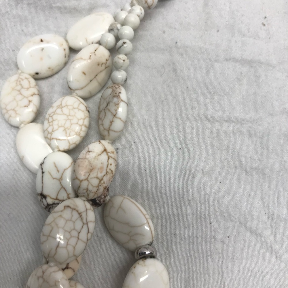 Lucas Lameth Sterling Luc 925 Howlite Chunky Necklace - Gem